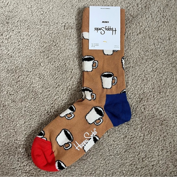 Happy Socks | Accessories | Happy Socks Combed Cotton Coffee Print ...